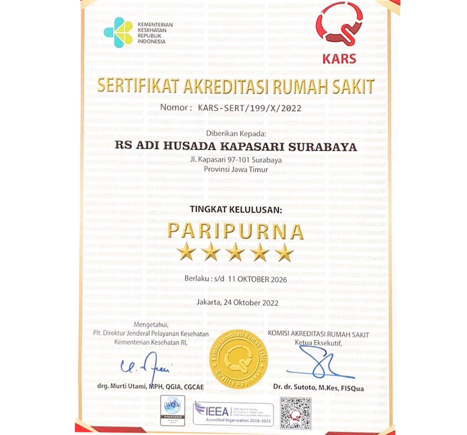 Tentang RS Adi Husada Kapasari